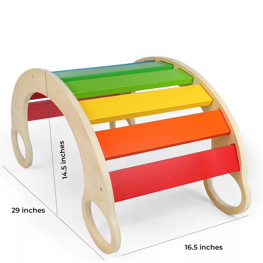 Wooden Rainbow Rocker | Climbing Arch – Green Walnut Inc.