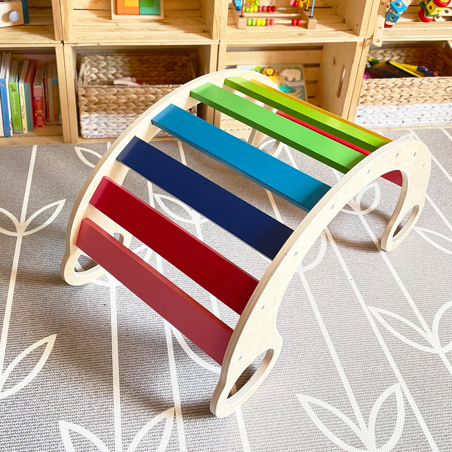 Wooden Rainbow Rocker | Climbing Arch – Green Walnut Inc.