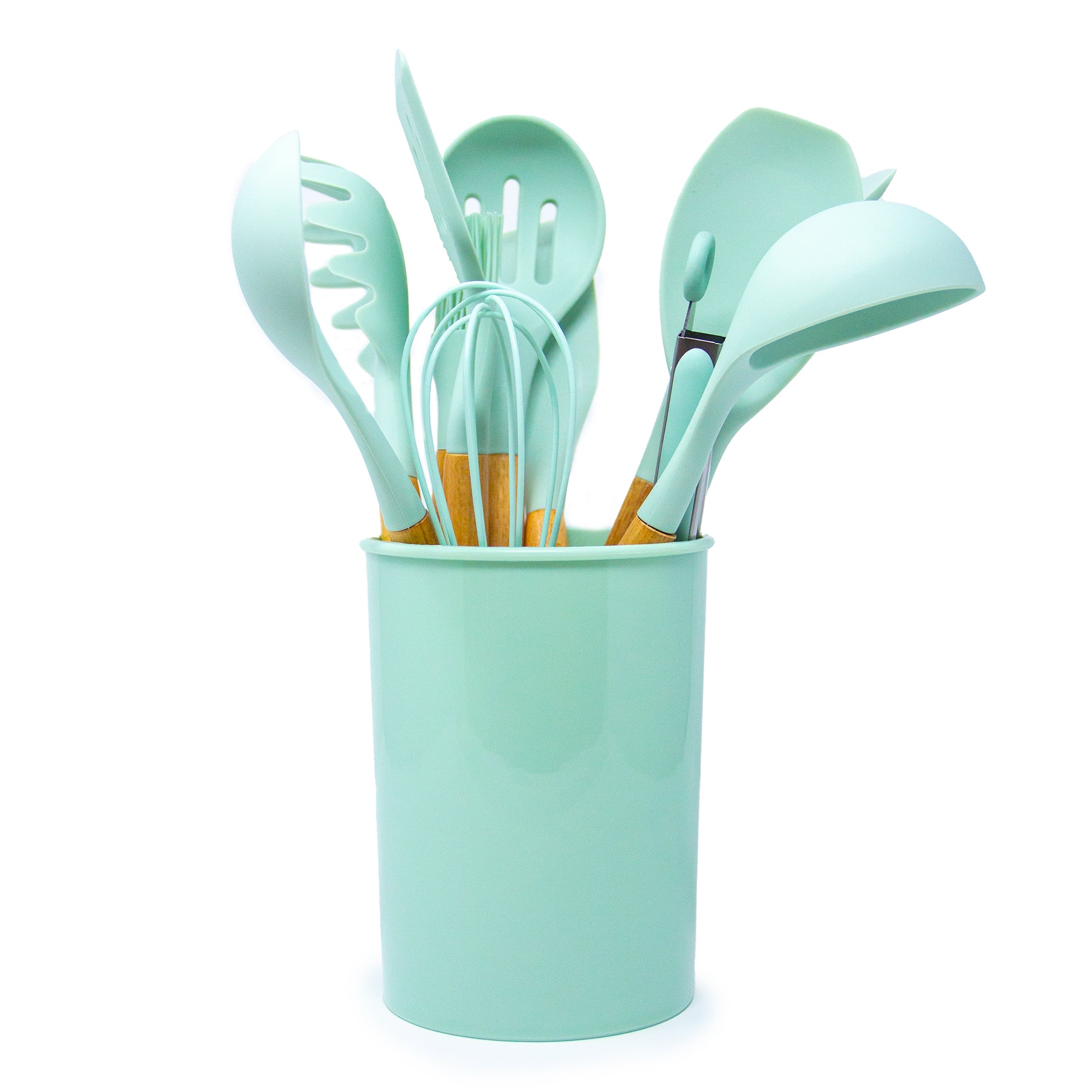 Silicone Wood Kitchen Utensils - Set of 12 – Green Walnut Inc.